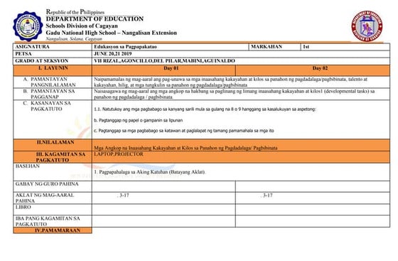 Sample Semi-Detailed LP EsP 7 | DOCX