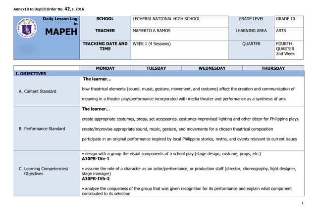 DLL_Grade 10 Arts 4th Quater 2nd Week.pdf DLL_Grade 10 Arts 4th Quater 2nd Week.pdf