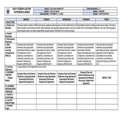 Detailed Lesson plan in English 5 Text types | DOCX