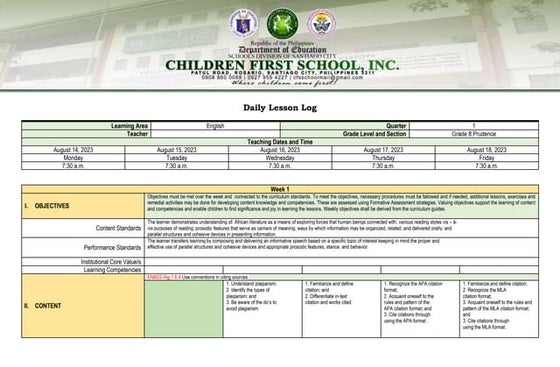 Lesson Plan for English 7-Linear & non-linear text.docx | Technology ...