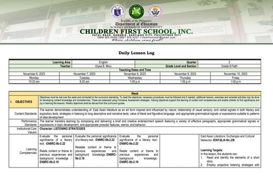 Lesson Plan for English 7-Linear & non-linear text.docx | Technology ...