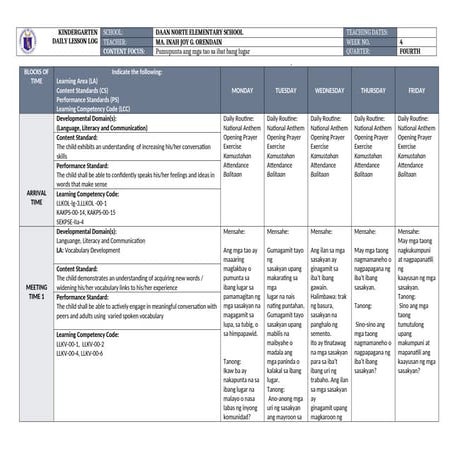 Lesson Plan for Kindergarten COT.pptx