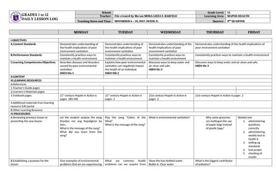 MAPEH-6-HEALTH-PPT-Q3-W1-How-Poor-Environmental-Sanitation-Can ...