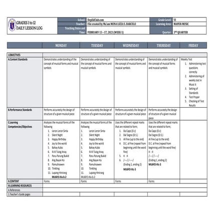 Integrative Performance Task No. 1, Quarter 3-ENGLISH and MAPEH (Music ...