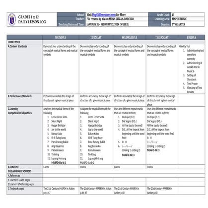 Integrative Performance Task No. 1, Quarter 3-ENGLISH and MAPEH (Music ...