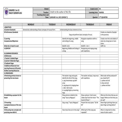 Daily lesson log_MAPEH grade 3_Q2_W7.docx