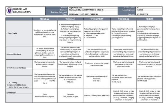 Tg pe 4 p. 3-5, Phyical Activity Pyramid | PPSX