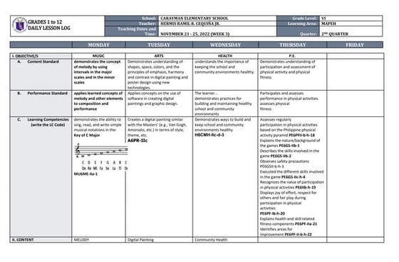 MAPEH Quarter two (2) WEEK two (2) .docx