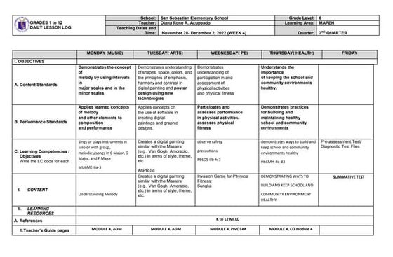 Arts6_Q3_Mod1_Elements and Principles of Art Applied in New Design.pdf | Drawing and Sketching ...