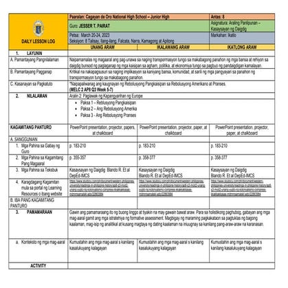 Detailed Lesson Plan In Demonstration Teaching Docx
