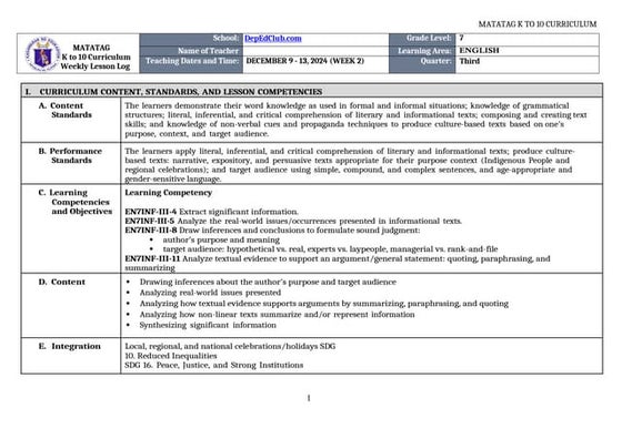 English for Academic and Professional Purposes Lesson 2 Text Structure ...
