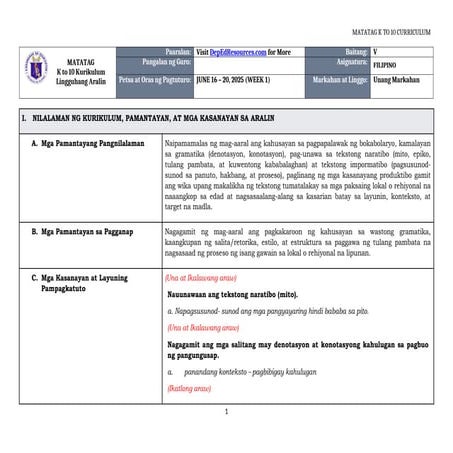 DLL MATATAG _lesson plan FILIPINO 4 Q3 W5.docx