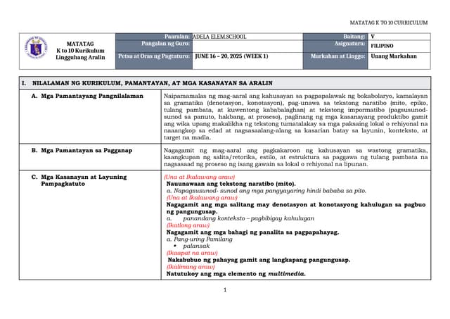 DLL MATATAG _FILIPINO 5 QUARTER1 WEEK_1.docx