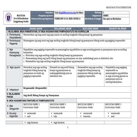 Daily lesson log MATATAG_GMRC 1_QUARTER 4_W1.docx