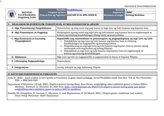 DLP - ESP3 Pakikiisa sa Gawaing Pambata.docx