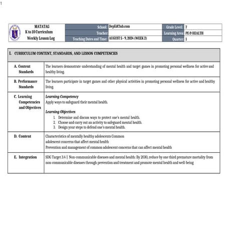 DLL MATATAG PE & HEALTH 7 Q1 W2 .docx