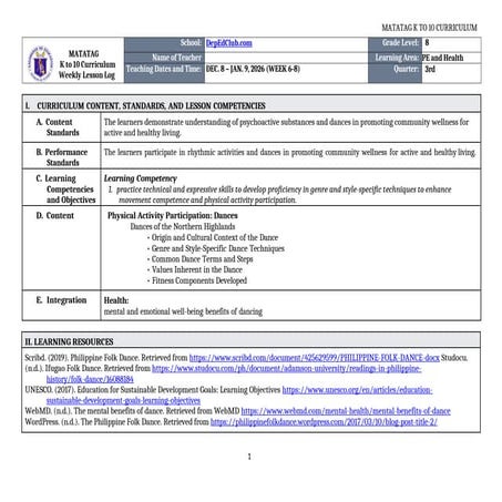 Grade 8 PE module(Q4) | PDF