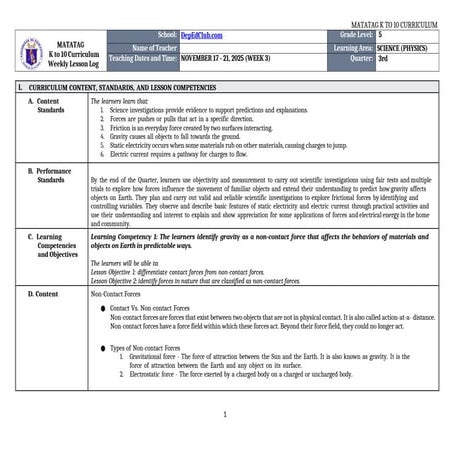 Q3_LE_Science 7_Lesson 1_Week 1.pdf grade 7 | PDF