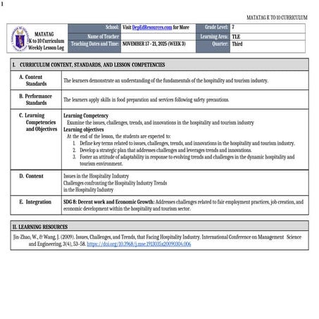 DLL MATATAG _TLE 7 Q3 W3 (1).docxBDDGDGDGG | DOCX