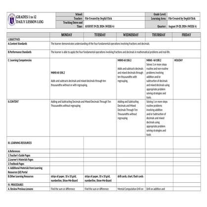 DLL_MATHEMATICS 6_Q1_W4.docx............ | PPT