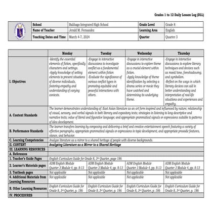 DLL on Elements of Fiction by Jerald Fernandez.docx