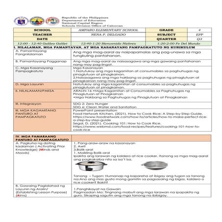 EPP 4_Q3_Week 4.pptx 1. Natutukoy ang mga kagamitan at consumables sa ...