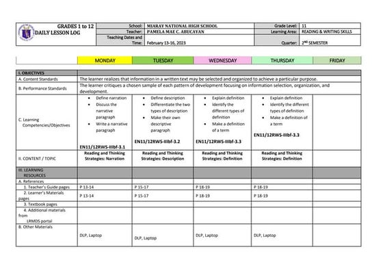 Daily Lesson Plan in General Mathematics | PDF