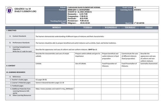 Biodiversity Daily Lesson Plan - Grade 8 Science | PDF