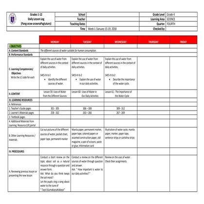 Sample lesson plan research | DOC