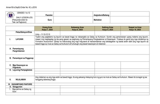 DLL EsP 10 2nd Quarter - Week 1 SY 23-24 | DOCX