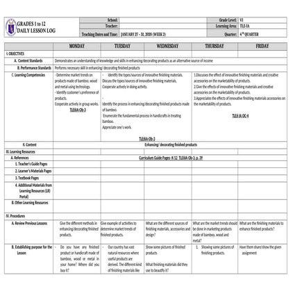 TLE 6 PPT Q3 - Methods Of Enhancing Decorating Bamboo, Wood, And Metal ...