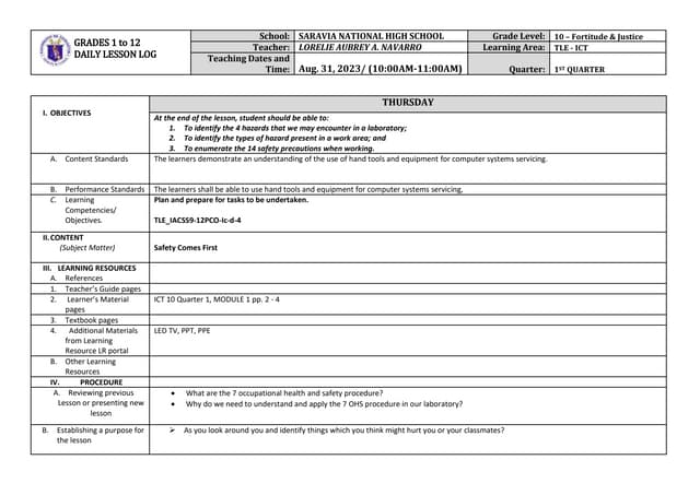 Grade-10-DLP-CSS-June 5-6.docx | First Aid | Injuries