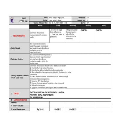 K to 12 TLE Curriculum Guide for Agricultural Crop Production | PDF