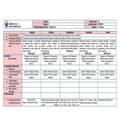 DLL WEEK 5 SCIENCE V.1.docx science science | DOCX
