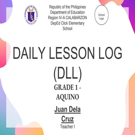 Daily lesson log sample cover only. pptx | PPTX