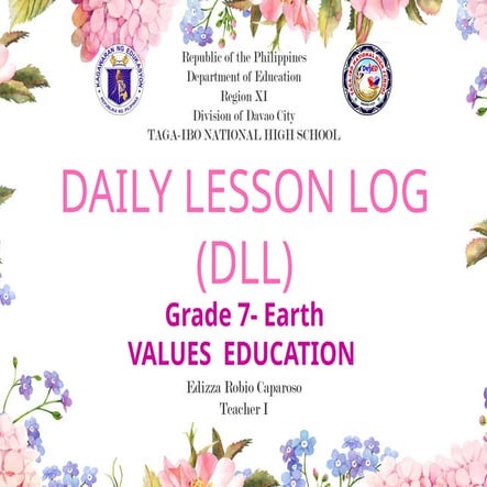 DLL WLP COVER.pptx daily lesson log and wlp cover | PPTX