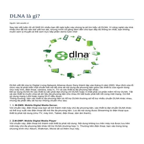 DLNA là gì? | PDF