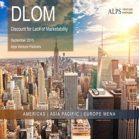 Discount for Lack of Marketability - Comphrensive Study | PPTX