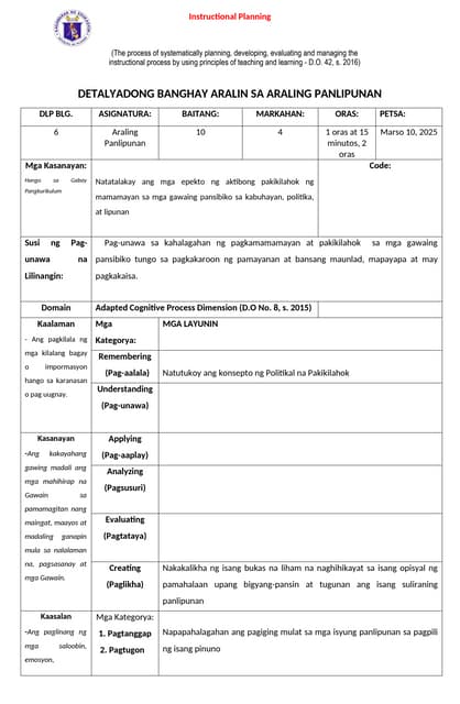 Detailed Lesson Plan sa filipino 3 | PDF