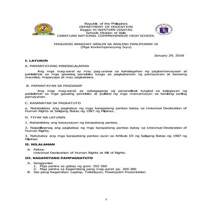 KASAYSAYAN NG KARAPATANG PANTAO, UDHR, at BILL OF RIGHTS | PDF