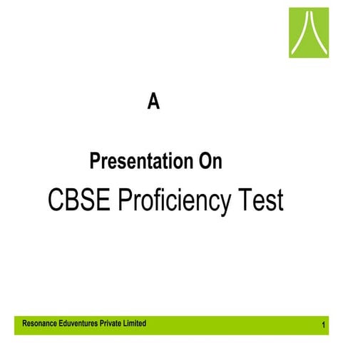 Presentation on CBSE Proficiency Test | PPT