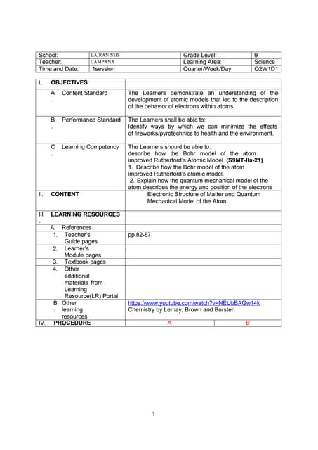 Science Grade 9 Second Quarter (1st and 2nd activity only) | DOCX