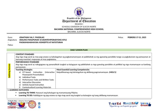 DAILY LESSON PLAN QUARTER 4 MODULE 2 WEEK4 | DOCX