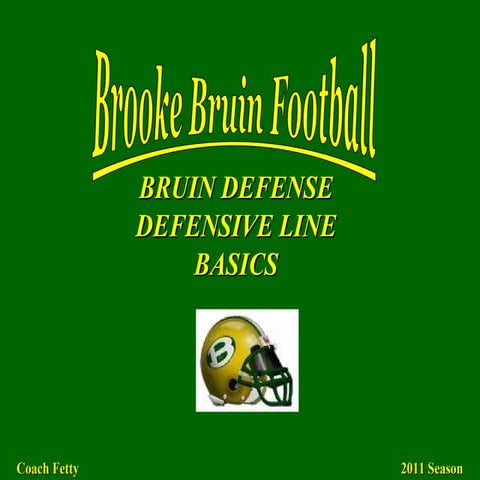 Defensive Line Presentation | PPT