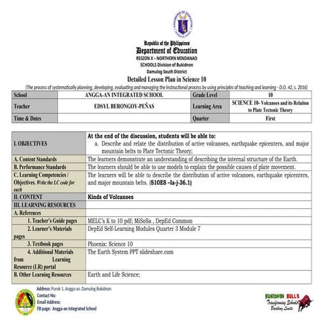 DLP SCIENCE 10 Q1 W3.docx. DAILY LESSON PLAN | DOCX