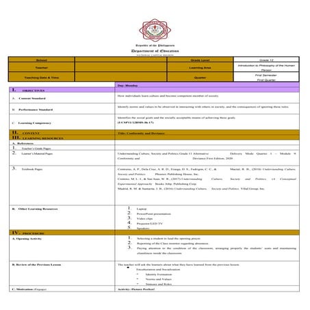 dlp socsci.docx daily lesson plan in soc sci | PDF
