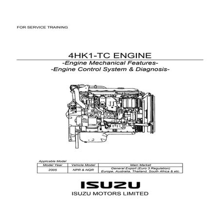 Isuzu diesel-engine-4 ja1-and-4jb1 | PDF