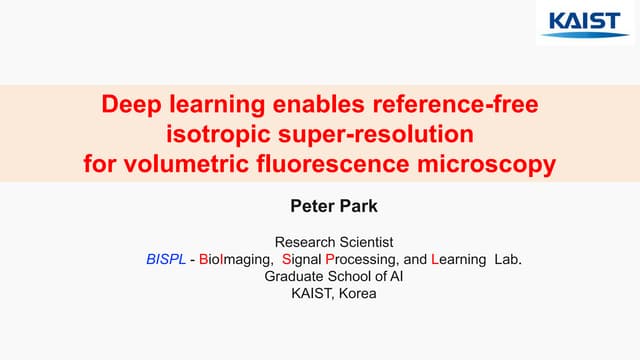 Deep Learning Enables Reference Free Isotropic Super Resolution For