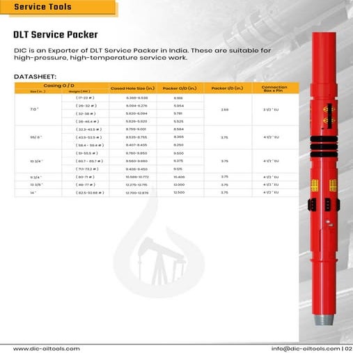 DLT Service Packers Suppliers and Exporters | PDF