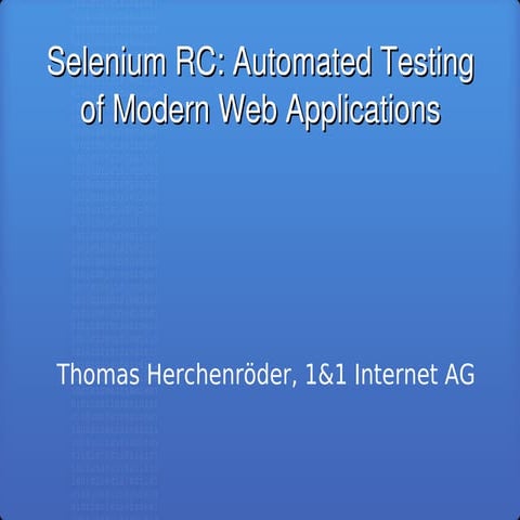 Selenium Rc Automated Testing Of Modern Web Applications Ppt 1604
